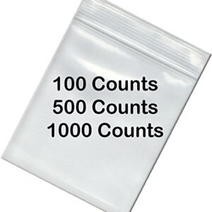 BNY Corner 2 Mil 3x5 Space Saver Reclosable Poly Ziplock Bag 3" x 5" - 1000 Counts