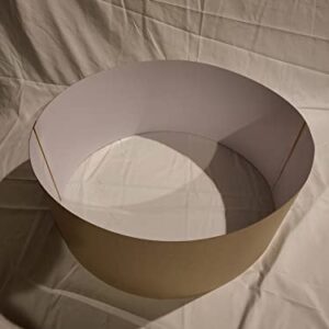 Collapsible Fabric Hat Box (White Large)