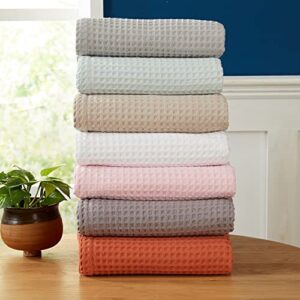 100% Cotton Waffle Weave Bed Blanket | Soft, Breathable, and Lightweight Blanket for All-Season | Perfect for Layering | Brielle Collection (King, Linen)