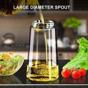 PARACITY Oil Dispenser Bottle for Kitchen, 2 in 1 Olive Oil Sprayer and Oil Dispenser, Oil Spray Bottle 500ML/ 17OZ for Cooking, Kitchen, BBQ, Air Fryer, Salad, Baking(1pcs Black)