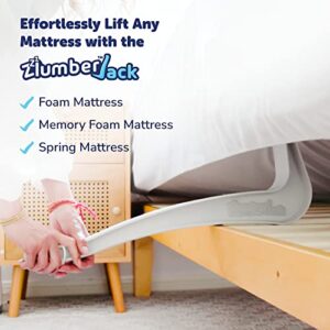 Zlumber Jack - The Ultimate Mattress Lifting Tool - Patented Ergonomic Under Mattress Wedge Elevator for Changing Sheets, Effortless Bed Making (ZlumberJack)