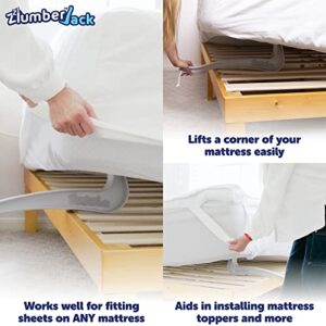 Zlumber Jack - The Ultimate Mattress Lifting Tool - Patented Ergonomic Under Mattress Wedge Elevator for Changing Sheets, Effortless Bed Making (ZlumberJack)