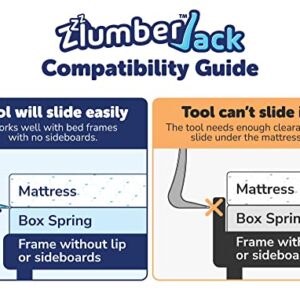 Zlumber Jack - The Ultimate Mattress Lifting Tool - Patented Ergonomic Under Mattress Wedge Elevator for Changing Sheets, Effortless Bed Making (ZlumberJack)