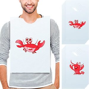 geyoga 30 piece lobster bibs 23 inch crawfish boil seafood boil party supplies crab plastic seafood funny bibs for adult size