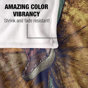 Jurassic World: Dominion Blanket, 50"x60" Dilophosaurus Silky Touch Super Soft Throw Blanket