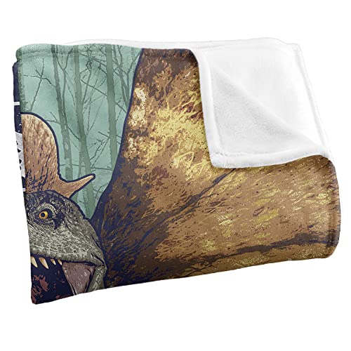 Jurassic World: Dominion Blanket, 50"x60" Dilophosaurus Silky Touch Super Soft Throw Blanket