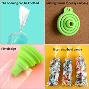 400 Pieces Ice Pop Bags Ice Lolly Bags Disposable Ice Cream Mold Bags Plastic Ice Candy Bags with Silicone Funnel for Making Ice Cream Yogurt Candy Freeze 3 x 10 Inch (400 Pieces,3 x 10 Inch)