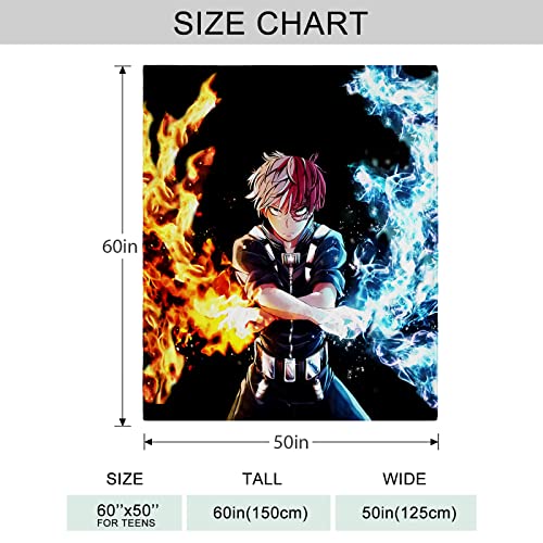 Lightweight Blankets Anime Manga Throw Blanket 3D Printed Soft Comfortable Flannel Fleece Throws for Bed Couch Sofa Floor Car and Home Decor(60"*50")