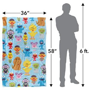 Sesame Street Cute Character Pattern Officially Licensed Silky Touch Super Soft Throw Blanket 36" x 58"