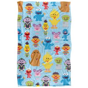 Sesame Street Cute Character Pattern Officially Licensed Silky Touch Super Soft Throw Blanket 36" x 58"