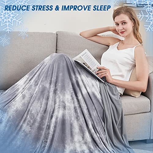 inhand Cooling Blanket Queen Size, Summer Blankets for Hot Sleepers & Night Sweat, Thin Blanket Cold Cool Lightweight Cooling Blanket for Couch Bed, Light Blanket for All Season Use