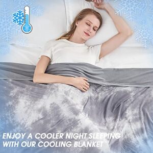 inhand Cooling Blanket Queen Size, Summer Blankets for Hot Sleepers & Night Sweat, Thin Blanket Cold Cool Lightweight Cooling Blanket for Couch Bed, Light Blanket for All Season Use