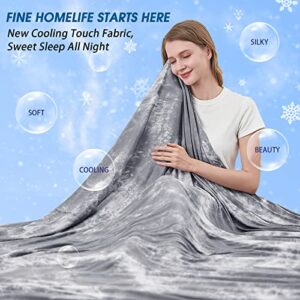 inhand Cooling Blanket Queen Size, Summer Blankets for Hot Sleepers & Night Sweat, Thin Blanket Cold Cool Lightweight Cooling Blanket for Couch Bed, Light Blanket for All Season Use