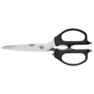 shun multi purpose shears, stainless steel kitchen scissors, dm7300, black, 3.5 inch blade