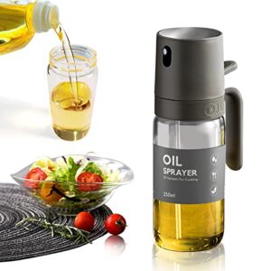 qenqyeen,oil sprayer for cooking,8.5oz glass oil spray bottle mister,cooking oil sprayer,olive oil sprayer oil dispenser,kitchen gadgets accessories for air fryer, for salad making, 250ml