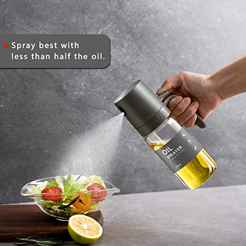 Qenqyeen,Oil Sprayer for Cooking,8.5oz Glass Oil Spray Bottle Mister,Cooking Oil Sprayer,Olive Oil Sprayer Oil Dispenser,Kitchen Gadgets Accessories for Air Fryer, for Salad Making, 250ml