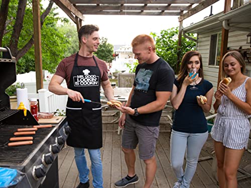 Funny Apron for Men - Mr. Good Looking is Cooking - BBQ Grill Apron for a Husband, Dad, Boyfriend or any Friend that Cooks Like a Master Chef by Aller Home and Kitchen (Mr. Good Looking is Cooking)