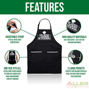 Funny Apron for Men - Mr. Good Looking is Cooking - BBQ Grill Apron for a Husband, Dad, Boyfriend or any Friend that Cooks Like a Master Chef by Aller Home and Kitchen (Mr. Good Looking is Cooking)