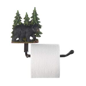 Bathroom Decor Rustic Black Bear Toilet Paper Holder Guest Bathroom Decor Cabin Accessories Tissue Storage