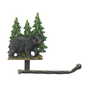 bathroom decor rustic black bear toilet paper holder guest bathroom decor cabin accessories tissue storage