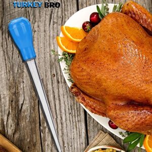 Long Turkey Basters for Cooking with Measurements, Only for Room Temperature Liquids, Blue and Black Color