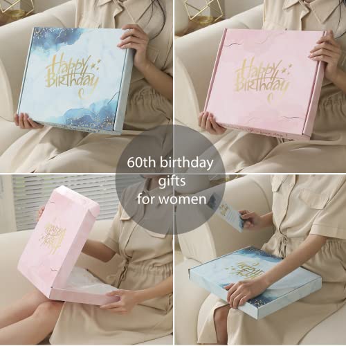 60th Birthday Gifts for Women, 60th Birthday Gifts Blanket with Gift Box, 60th Birthday Decorations Women, 1963 60 Year Old Birthday Gifts Ideas for Women Wife Grandma Mom Throw Blanket 60"x50"