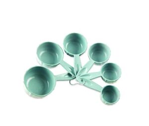 nordic ware 6pc cups bundt measuring, set of 6, sea glass