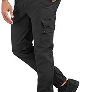 Men's Performance Stretch Jogger Chef Pant (Black, Medium)