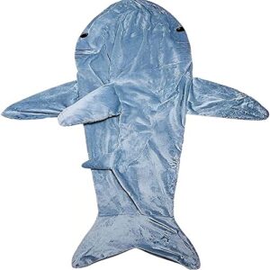 Shark Blanket Adult - Wearable Shark Blanket Super Soft Cozy Flannel Hoodie - Shark Onesie Blanket - Shark Blanket Hoodie (75inX35.5in)