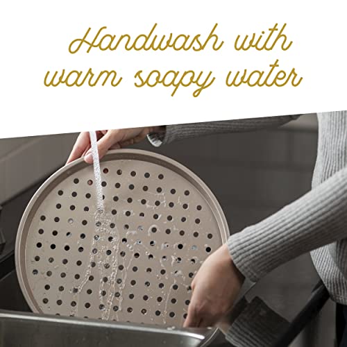 Ultra Cuisine Perforated Pizza Pan with Holes Nonstick Pizza Pan for Oven - Round Pizza Pans - Large Pizza Pan with Holes - Pizza Baking Pan Pizza Pan for Oven - Carbon Pizza Metal Pan 13in (2-pk)