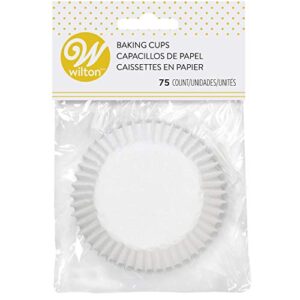 wilton white standard 75 baking cups, single pack