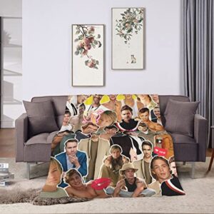 Blanket Chad Michael Murray Soft and Comfortable Warm Fleece Blanket for Sofa,Office Bed car Camp Couch Cozy Plush Throw Blankets Beach Blankets