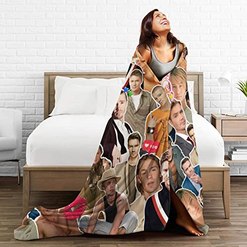 Blanket Chad Michael Murray Soft and Comfortable Warm Fleece Blanket for Sofa,Office Bed car Camp Couch Cozy Plush Throw Blankets Beach Blankets