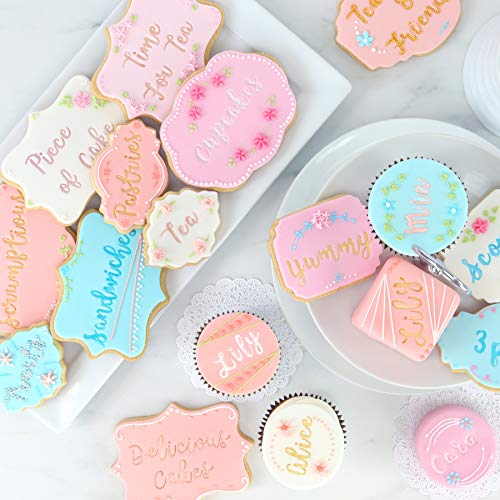 PME Fun Fonts Cupcake & Cookie Stamping Set of 66, blue, standard