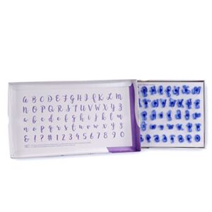 PME Fun Fonts Cupcake & Cookie Stamping Set of 66, blue, standard