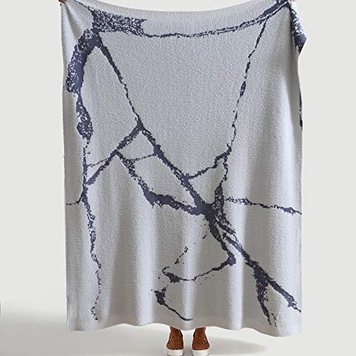 Snuggle Sac Textured Throw Super Soft Lightweight & Warm Knitted Blanket 50"x60" for Bed Sofa Couch Travel