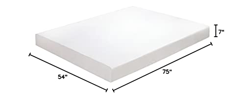 Olee Sleep 7 Inch I-Gel Deluxe Comfort Memory Foam Mattress,Full,Beige,White, CertiPUR-US, Multi-layered foam, Supporting Body Weight,Comfort and Relieve pressure