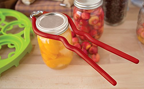 Farm to Table Canning Jar/Bottle Wrench, 10.5", Red PVC Coated