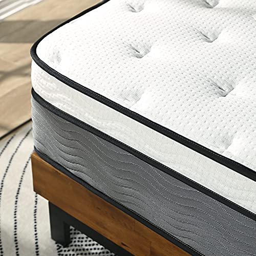 Zinus 14 Inch Support Plus Pocket Spring Hybrid Mattress/Extra Firm Feel/Heavier Coils for Durable Support/Pocket Innersprings for Motion Isolation/Mattress-in-a-Box, Full