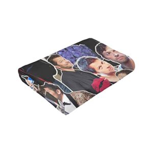 Blanket Misha Collins Soft and Comfortable Warm Fleece Blanket for Sofa,Office Bed car Camp Couch Cozy Plush Throw Blankets Beach Blankets