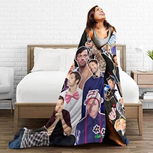 Blanket Misha Collins Soft and Comfortable Warm Fleece Blanket for Sofa,Office Bed car Camp Couch Cozy Plush Throw Blankets Beach Blankets