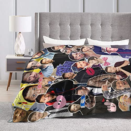 Blanket Misha Collins Soft and Comfortable Warm Fleece Blanket for Sofa,Office Bed car Camp Couch Cozy Plush Throw Blankets Beach Blankets