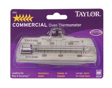 Taylor Oven Thermometer 100 - 600 Deg F 4-7/8" X 2-1/4"2