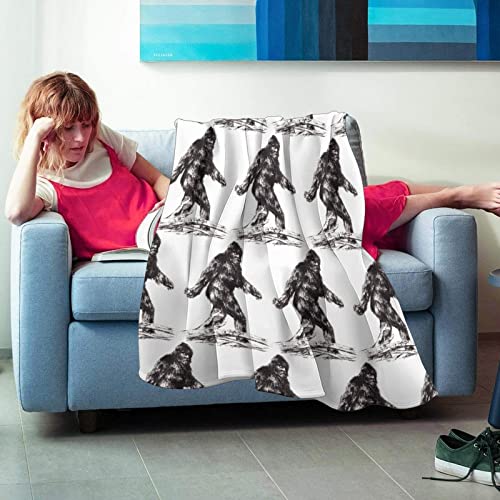 Luxurious Warm and Cozy Flannel Wearable Blanket Wrap Lightweight Soft Throw Blanket Robe for Reading Snuggling Napping (80"x60", for Bigfoot Sasquatch)