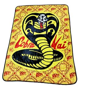 bazillion dreams cobra kai fleece fleece softest comfy throw blanket for adults & kids| measures 60 x 45 inches