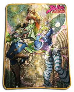 great eastern entertainment jojo's bizarre advanture- group sublimation throw blanket