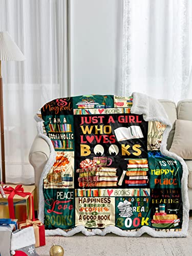 Book Lovers Gifts,Book Lovers Gifts for Women Gifts,Gifts for Readers Book Lovers,Throw Blanket Gifts for Who Like to Read Bookish,Bed Fleece Plush Blankets,Bookworm Gifts for Reading Lover,Throw