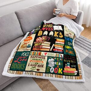 Book Lovers Gifts,Book Lovers Gifts for Women Gifts,Gifts for Readers Book Lovers,Throw Blanket Gifts for Who Like to Read Bookish,Bed Fleece Plush Blankets,Bookworm Gifts for Reading Lover,Throw