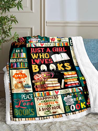 Book Lovers Gifts,Book Lovers Gifts for Women Gifts,Gifts for Readers Book Lovers,Throw Blanket Gifts for Who Like to Read Bookish,Bed Fleece Plush Blankets,Bookworm Gifts for Reading Lover,Throw