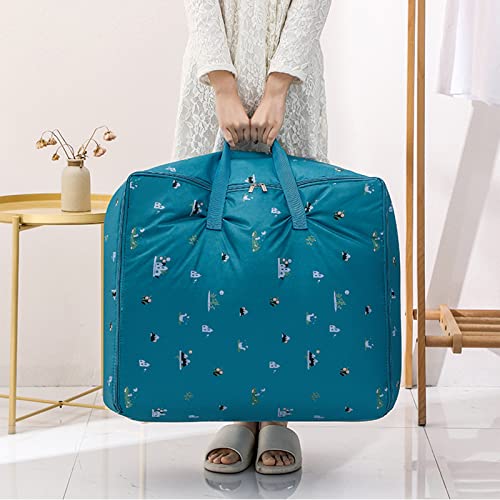 Clothes Storage Bags with Handle and Zipper Extra Large Travel Bag for Small Clothes Throw Pillows Quilts Fabric Storage Cubes Packing Cubes for Moving Traveling